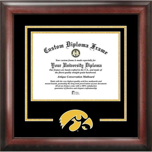 Iowa Hawkeyes 8.5" x 11" Spirit Diploma Frame - Walmart.com