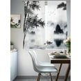 Chinese Ink Sheer Curtains for Living Room Bedroom Art Painting ...