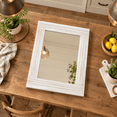 Rustic Wall Mirror - Rectangular Antique Wooden Frame Farmhouse Bedroom ...
