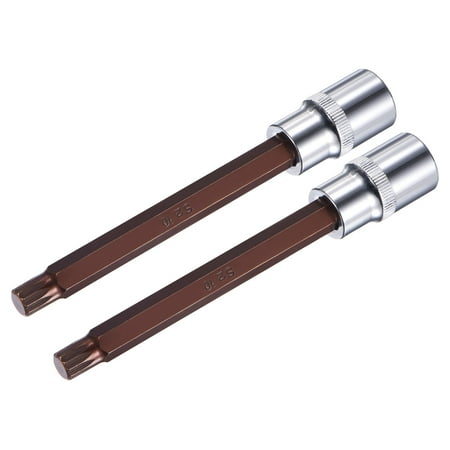 Unique Bargains 1/2' Square Drive x M10 Spline Bit Socket, S2 Steel ...