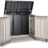 Toomax Stora Way All Weather Outdoor Storage Shed, 4.25' x 2.5', Taupe ...