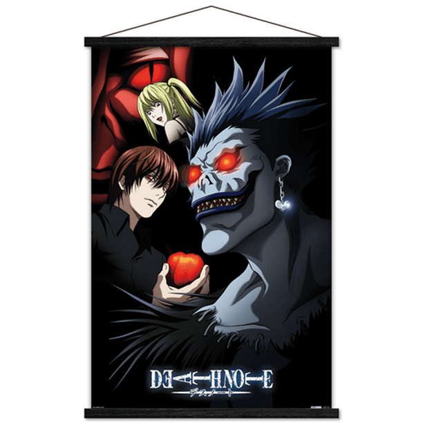 Death Note - Group Wall Poster with Wooden Magnetic Frame, 22.375" x 34 ...