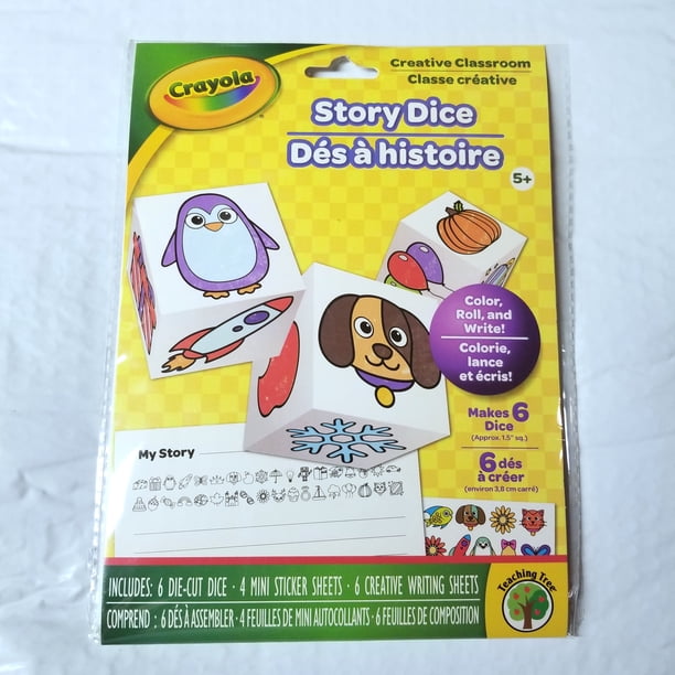 Crayola Creative Classroom Story Dice (6 Cuts, 4 Mini Sticker & 6 ...