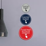 Signs ByLITA Circle Please Press Button For Assistance (hand on button ...