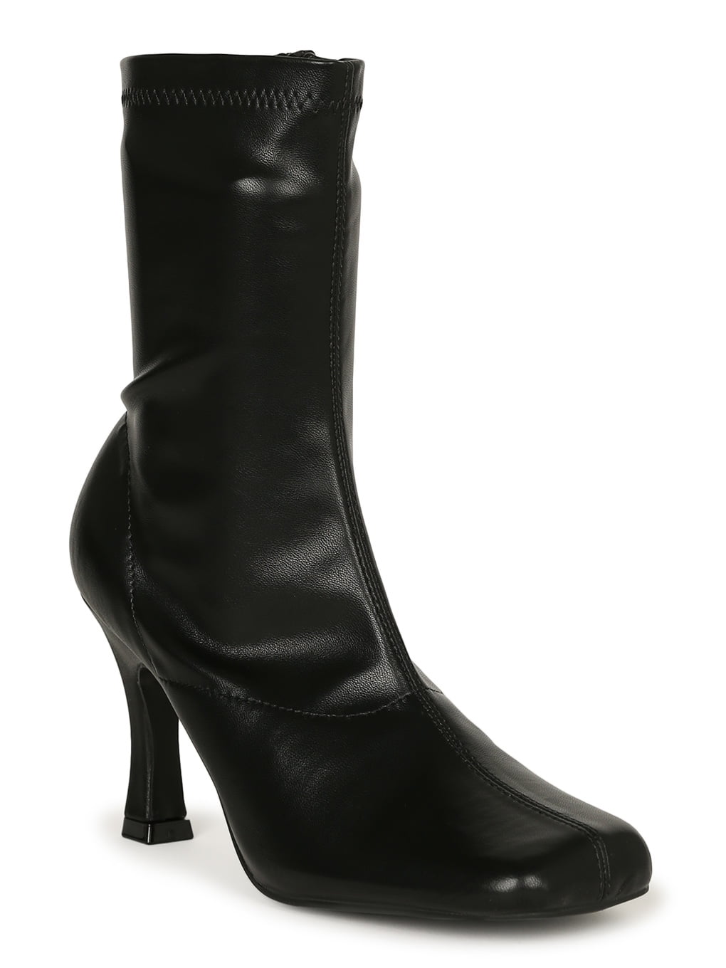 Mixx Shuz Square Toe Flare Heel Bootie 20404 - Walmart.com