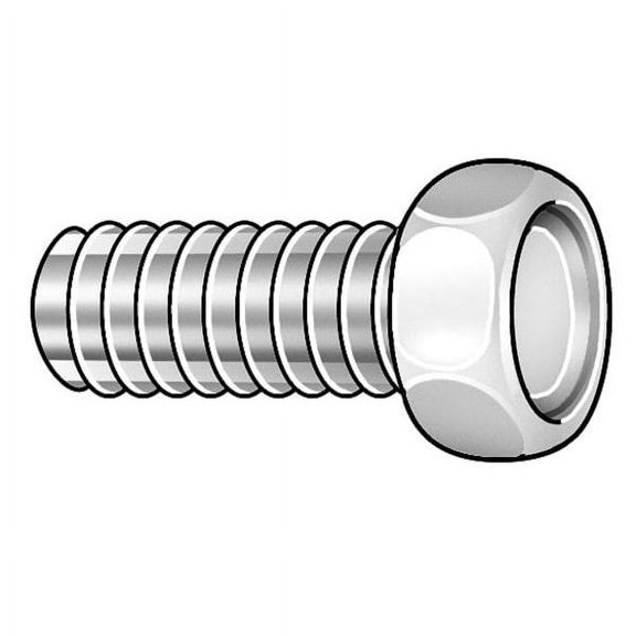 #10-32 x 3/4 in External Hex Hex Machine Screw, Zinc Plated Steel, 100 ...