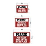 Classic Framed Plus Please Put Tools Back In The Right Place Wall or ...