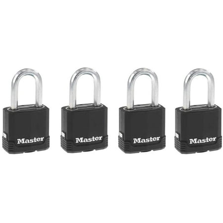 Master Lock M115XQLF Magnum Heavy Duty Outdoor Padlock with Key, 4 Pack ...
