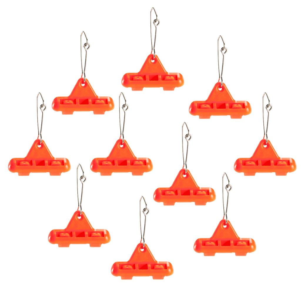 10pcs Heavy Duty Fishing Sinker Slides Triángulo Snap Connector naranja ...