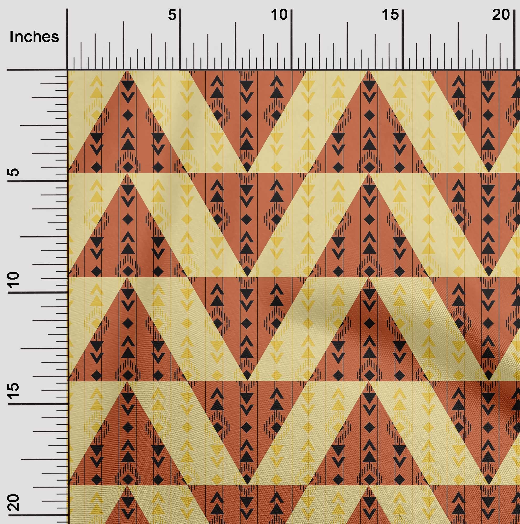 oneOone Cotton Flex Fabric Stripe|Diamond & Triangle Geometric Fabric ...
