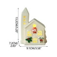 Ceramic Small House Hollow Christmas Decoration Ornaments LED Light ...