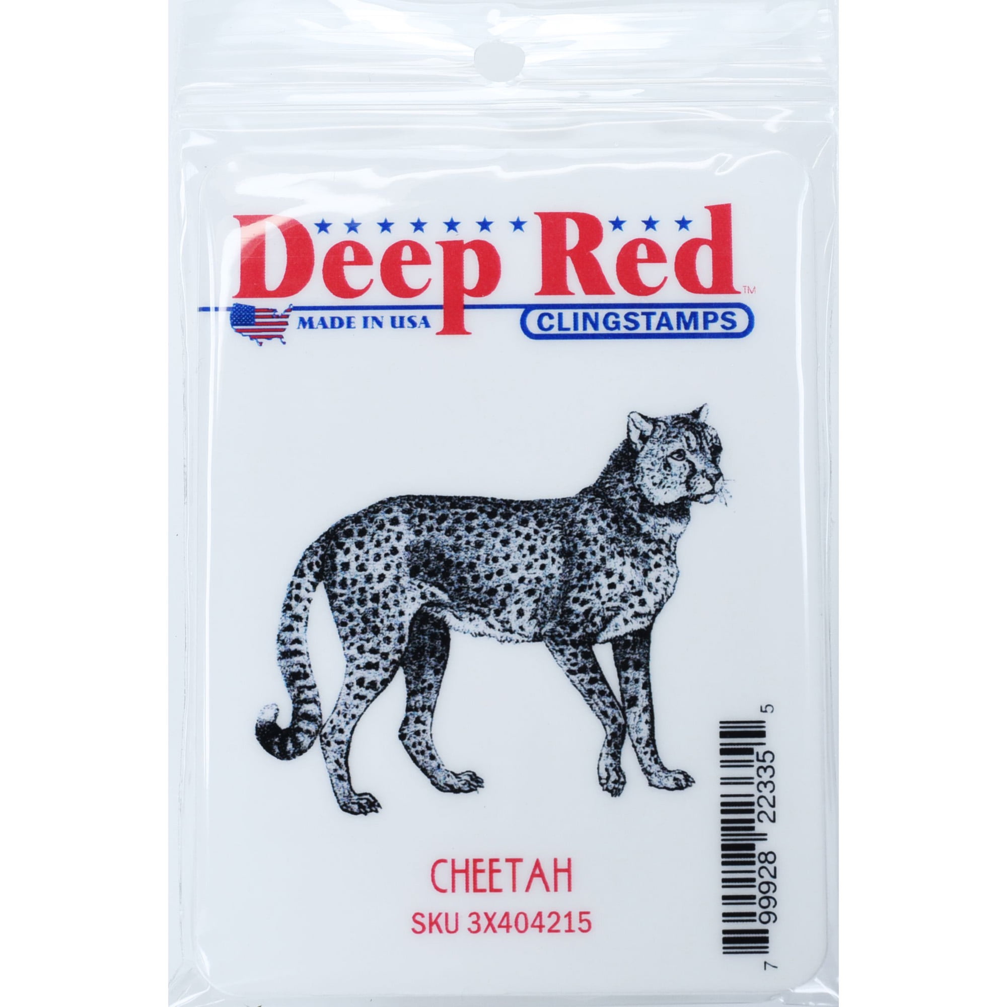 Deep Red Stamps Cheetah Rubber Cling Stamp 1.5 x 2.1 inches. - Walmart.com