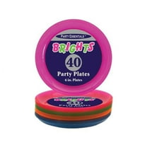 Plastic Neon Dinner Party Plates, Assorted Colors - Walmart.com