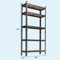 5-Tier Adjustable Metal Storage Shelves, Heavy Duty Utility Rack for ...