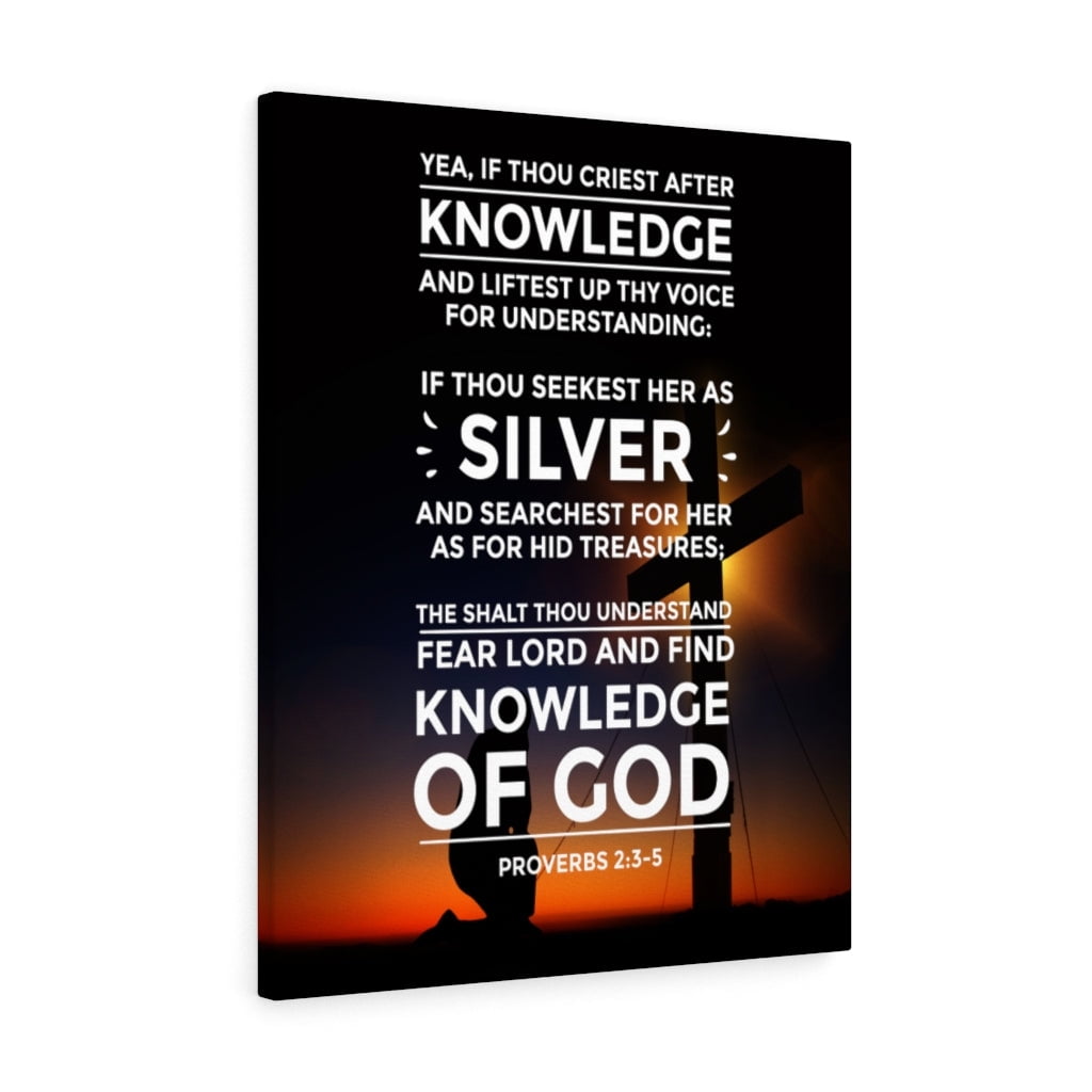 Scripture Walls Knowledge of God Proverbs 2:3-5 Bible Verse Canvas ...