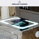 IKIFLY Mirrored Nightstands End Table with Wireless Charging and Color ...
