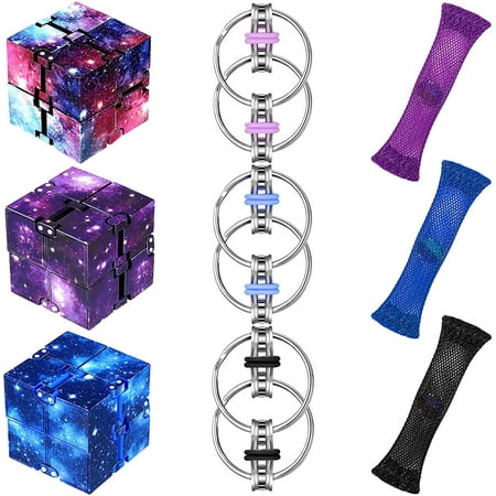 9 Pieces Sensory Fidget Toy Set, Infinity Fidget Cube Toy, Fidget ...