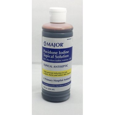 Betadine First Aid Solution Bottle Povidone Iodine Antiseptic, 8 oz ...