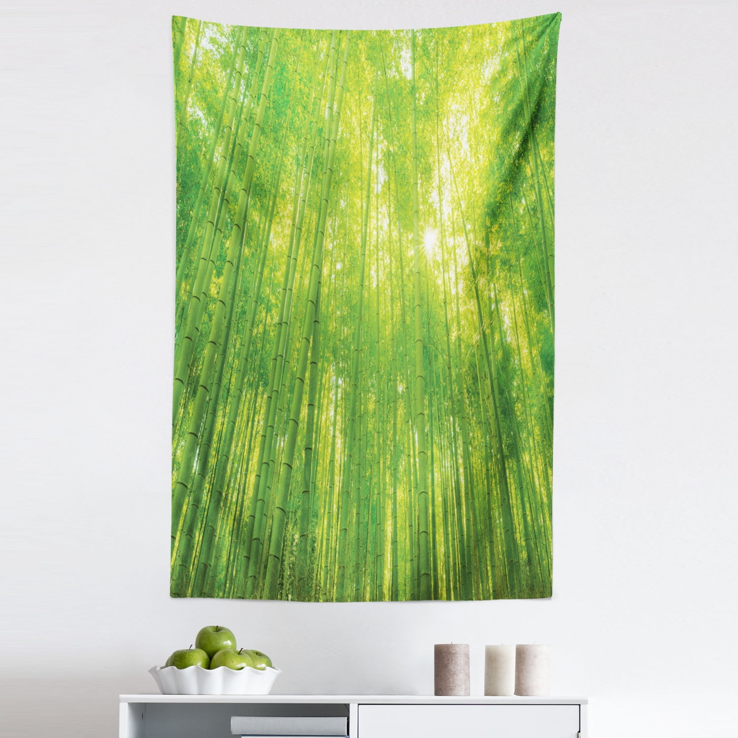 Green Tapestry, Image of Bamboo Trees with Sun Rays in Rainforest ...