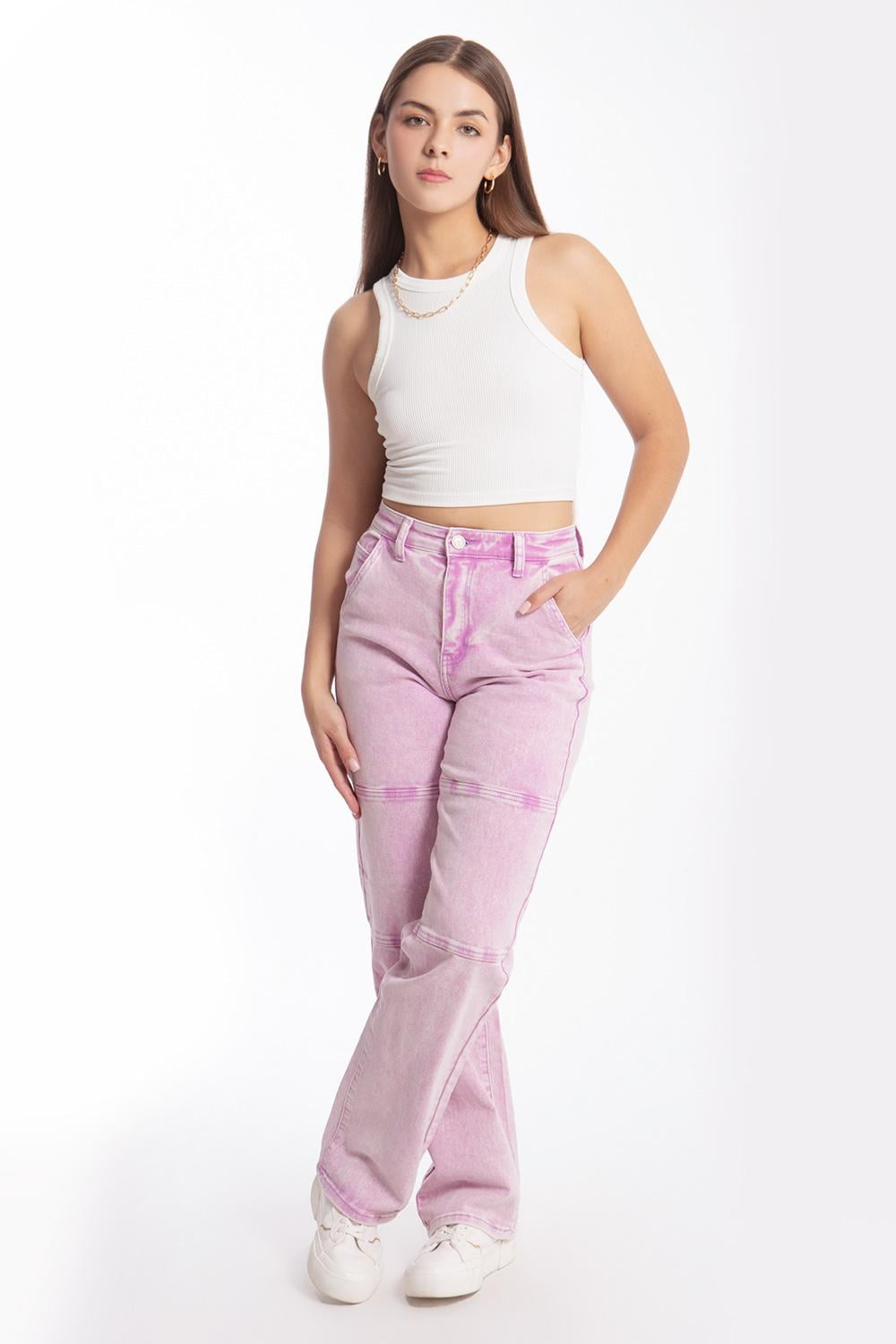 Jeans wide leg Roman Fashion 6621 lila para juvenil | Bodega Aurrera en ...