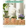 6 Inch Terracotta Orchid Pots with Holes and Saucers - 3 Pcs Small Clay ...