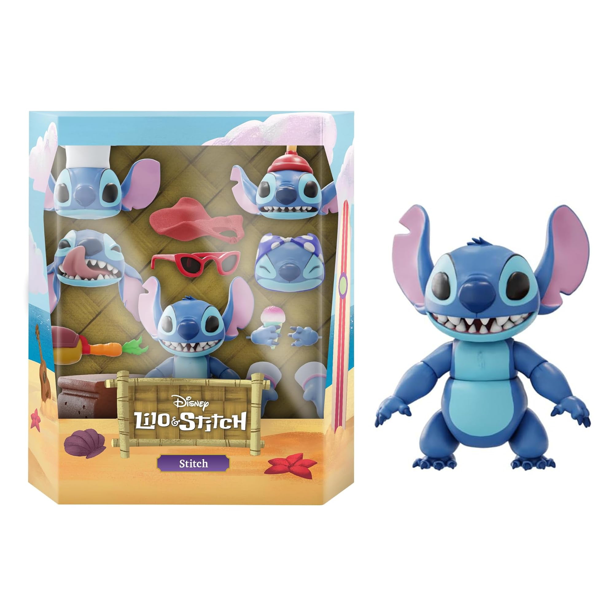 ¡Super7 ÚLTIMOS! Disney Stitch - Figura de acción de Disney de 7" con ...