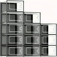 12/24 Pack Stackable Clear Plastic Shoe Storage Boxes with Lid ...