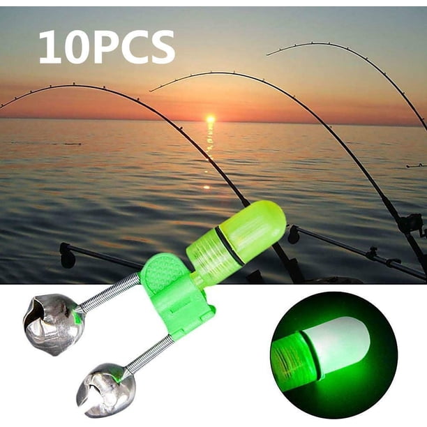 Fishing rod bait Alarm Bell light Rod Tip Fish Ring Rod Clamp Tip Fish ...