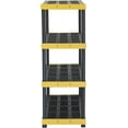4-Tier Heavy Duty Rack Shelf, Plastic Storage Shelving Unit, Modular ...