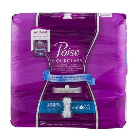 UPC 036000128567 - Poise Hourglass Shape Moderate Absorbency Regular ...