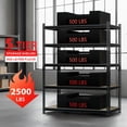 72" H Garage Shelving 2500LBS Storage Shelves Heavy Duty，5 Tier ...