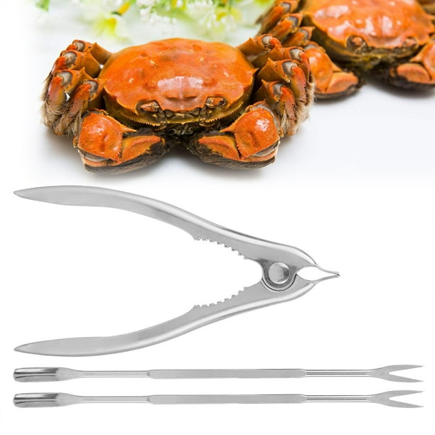 Stainless Steel Lobster Crab Cracker with Secure Grip, Dual Ended Forks ...