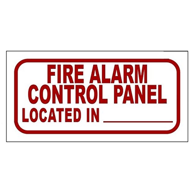 FIRE ALARM CONTROL PANEL LOCATED IN SIGN (WHITE ,ALUMINIUM 3x6 ...
