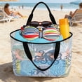 Coastal Octopus Beach Bag for Women, Large Breathable Mesh Beach Tote ...