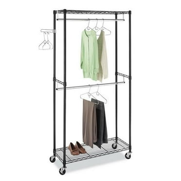 Home Basics 2 Tier Expandable Garment Rack, Black - Walmart.com