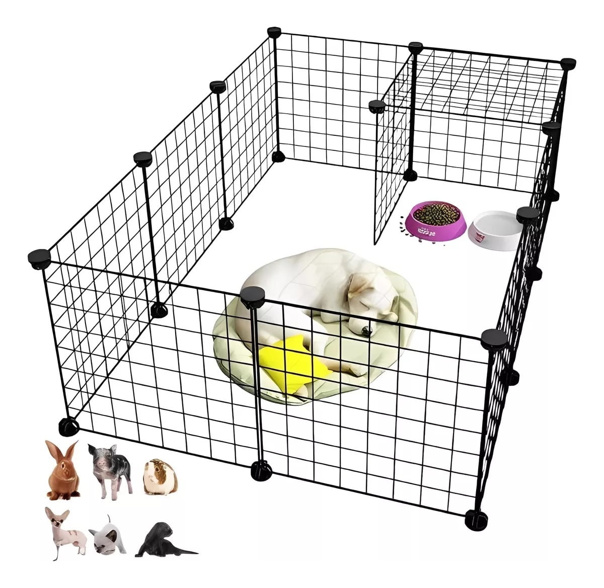 Corral de Metal Casa Jaula Mascotas Para Perro Desmontable | Walmart en ...