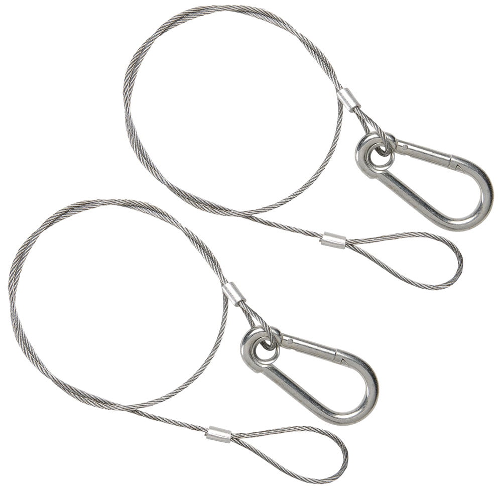 (2) Pro Audio DJ Lighting 24" Steel Hanging Light Fixture Safety Cable ...