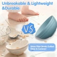 4 PCS Unbreakable Cereal Bowls - Dishwasher & Microwave Safe Wheat ...