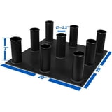 Yes4All Barbell Holder, 9 Bars Vertical Storage Rack for Olympic Bars ...