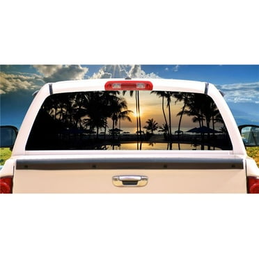 BIO GLOW Rear Window Graphic truck view thru vinyl decal back - Walmart.com