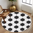 Abstract Soccer Skin 6FT Round Area Rugs for Living Room Modern ...