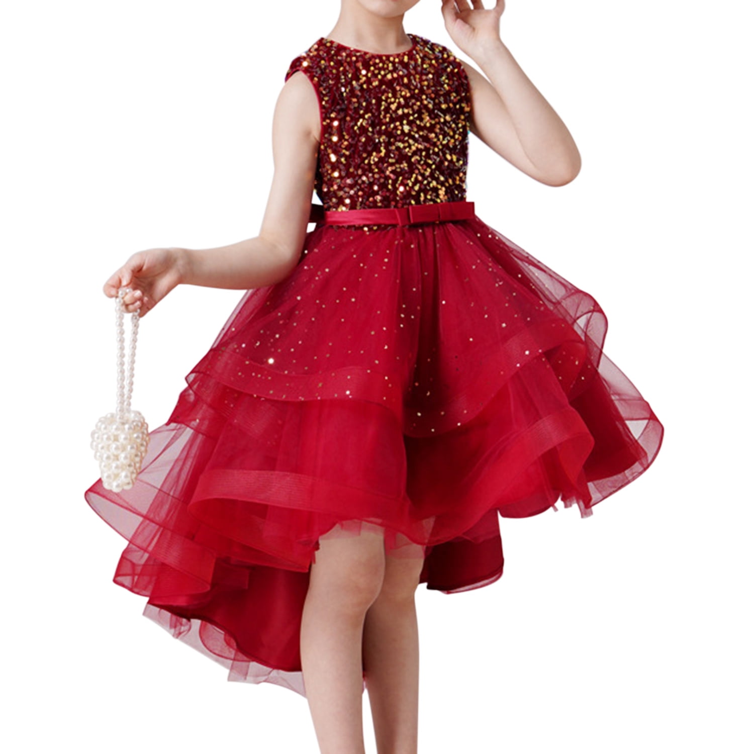 Click here for Ekids Flower Girls Sequin Dress Trailing Dress For... prices