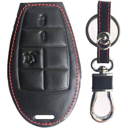 KAWIHEN Smart Remote Keyless Entry Key Fob Leather Cover For Dodge ...