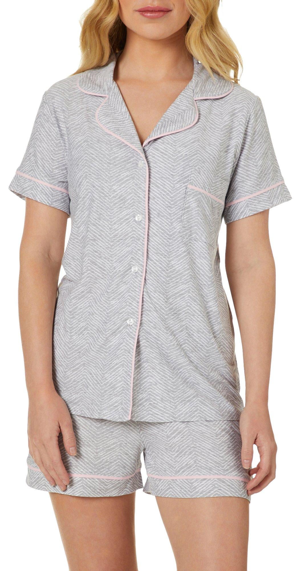 Jaclyn Intimates - Jaclyn Intimates Womens Chevron Collar Pajama Shorts ... Jaclyn Intimates - Jaclyn Intimates Womens Chevron Collar Pajama Shorts ...