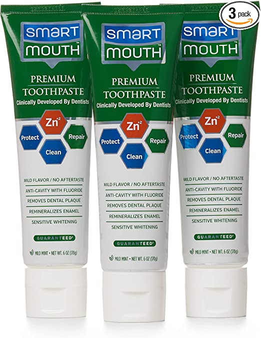 SmartMouth Toothpaste, 6oz Tube (Pack of 3) - Walmart.com
