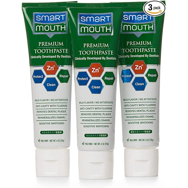 SmartMouth Toothpaste, 6oz Tube (Pack of 3) - Walmart.com