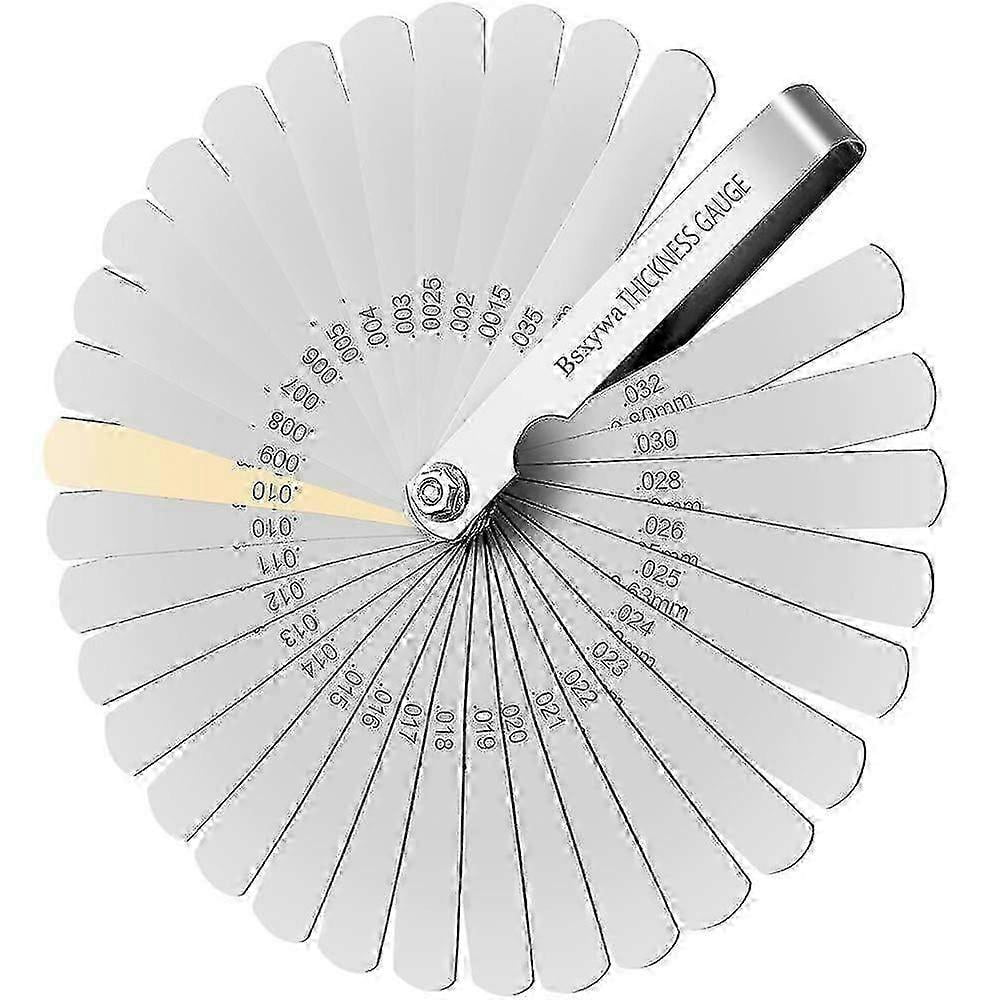 Set Of 32 Stainless Steel Blades, Feeler Gauge, Valve Seal, Metric ...