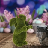 unbranded Bunny Decor Easter Artificial Flocking Rabbit Figurine ...