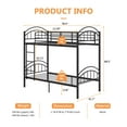 Alohappy Twin Over Twin Metal Bunk Bed Frame, 2 In 1 Convertible ...