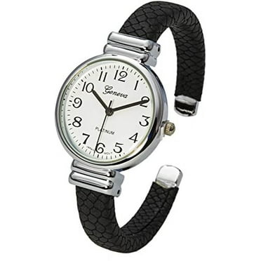 Silver Western Style Decorated Bangle Cuff Watch for Women - Walmart.com